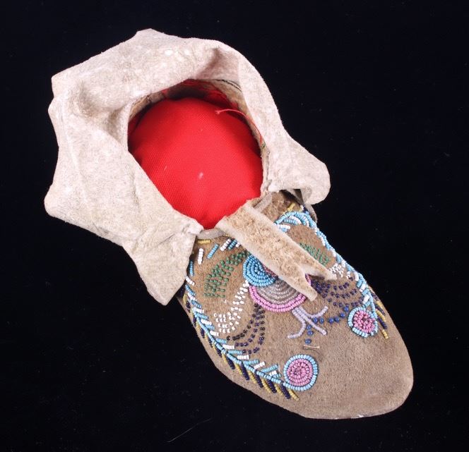 Santee Sioux Beaded Moccasins c. 1880-1890