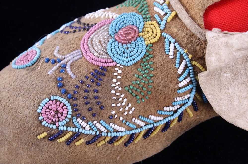 Santee Sioux Beaded Moccasins c. 1880-1890