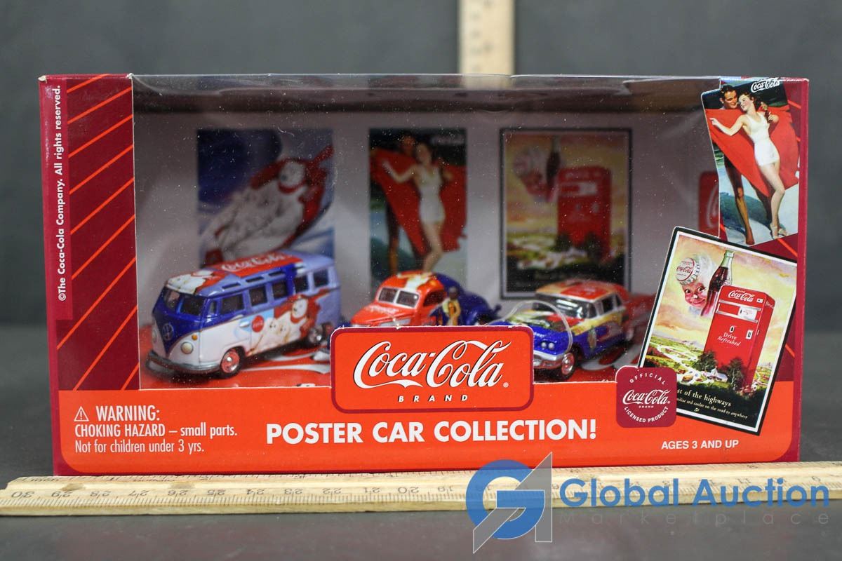 Coca-Cola Brand Poster Car Collection 1:64 Scale Die-Cast Metal Bodies ...