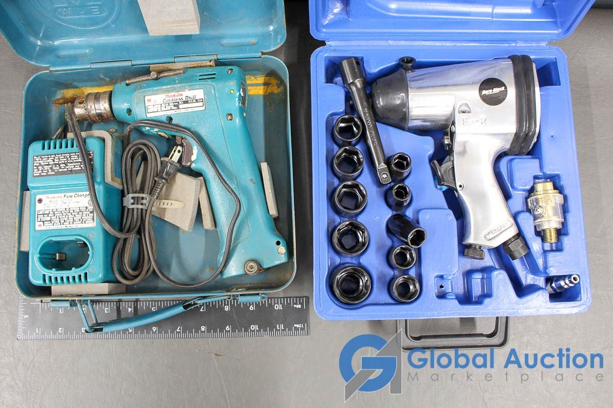 Mikita Cordless Drill & Dura-Block Air Impact Drill