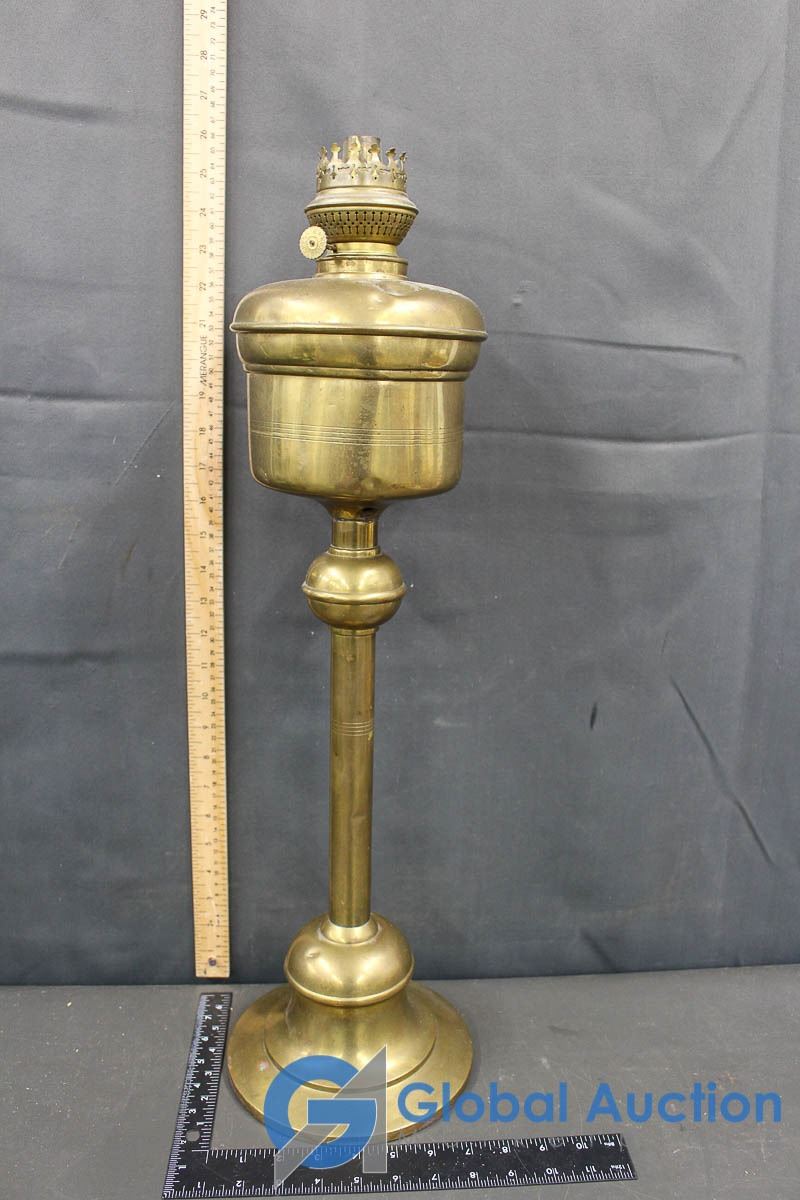 Brass Lamp - Missing Shade & Glass