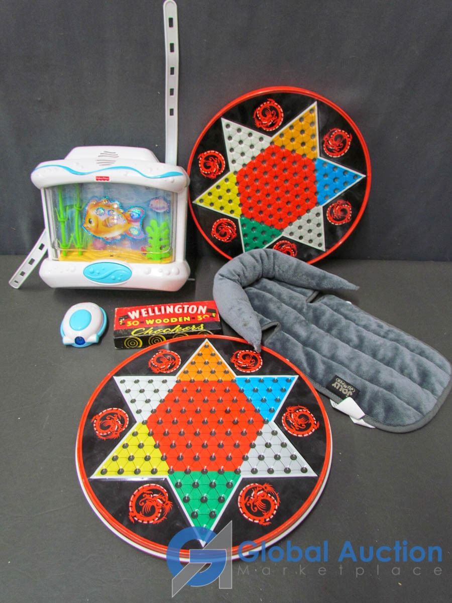 Chinese Checkers, Wellington Wooden Checkers, Fisher-Price Aquarium and ...