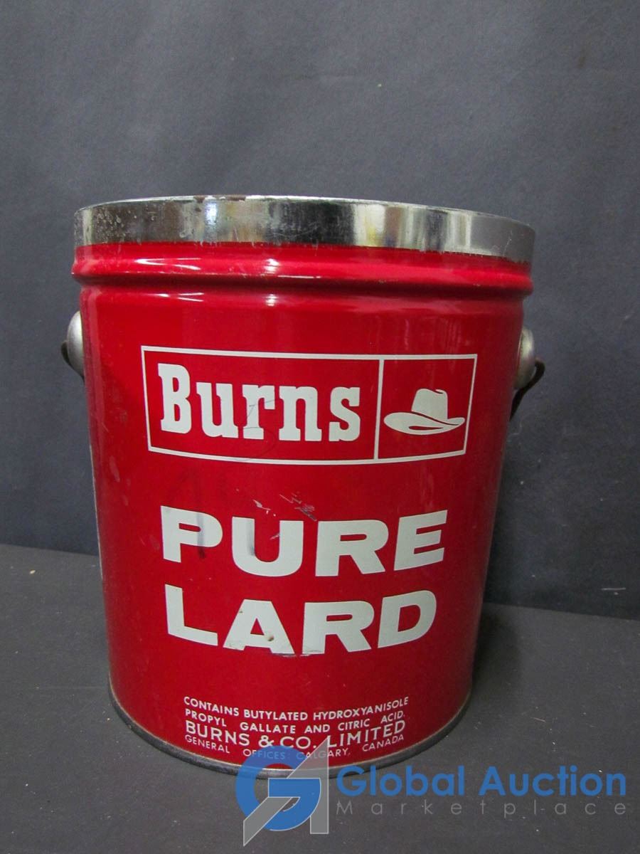 (3) Tins: (Blue Ribbon Coffee, Burns Pure Lard, Edwards Gourmet Coffee ...