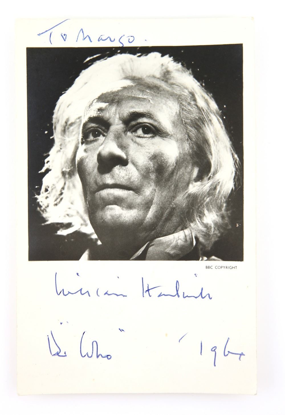 William Hartnell (1908-1975) Actor, Dr Who promotional postacrd signed ...