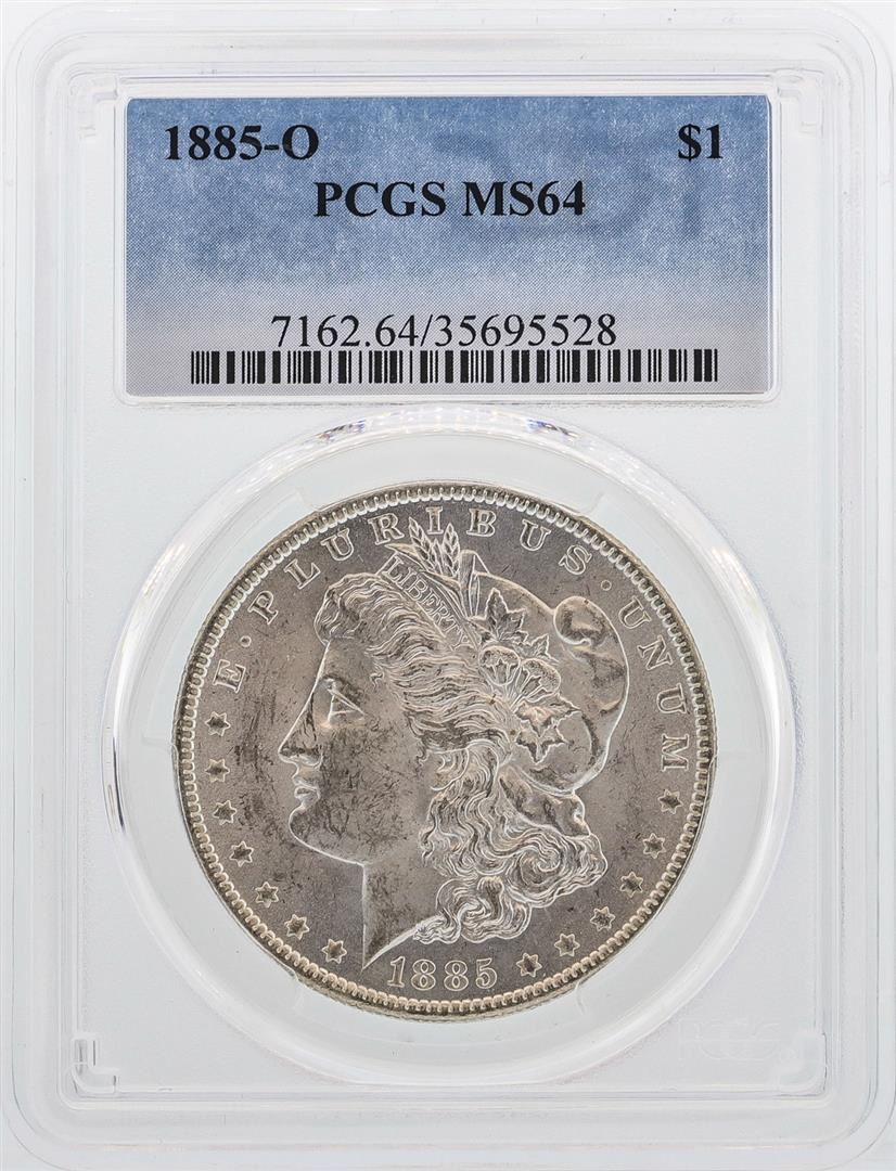 1885-O $1 Morgan Silver Dollar Coin PCGS MS64