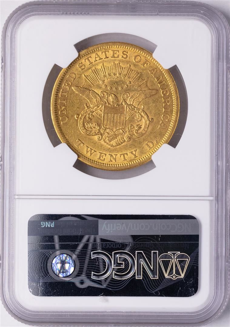 1861 $20 Liberty Head Double Eagle Gold Coin NGC XF45