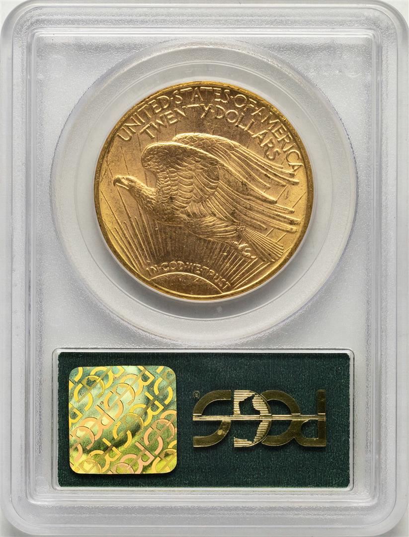 1911-D $20 St. Gaudens Double Eagle Gold Coin PCGS MS62 Old Green Holder