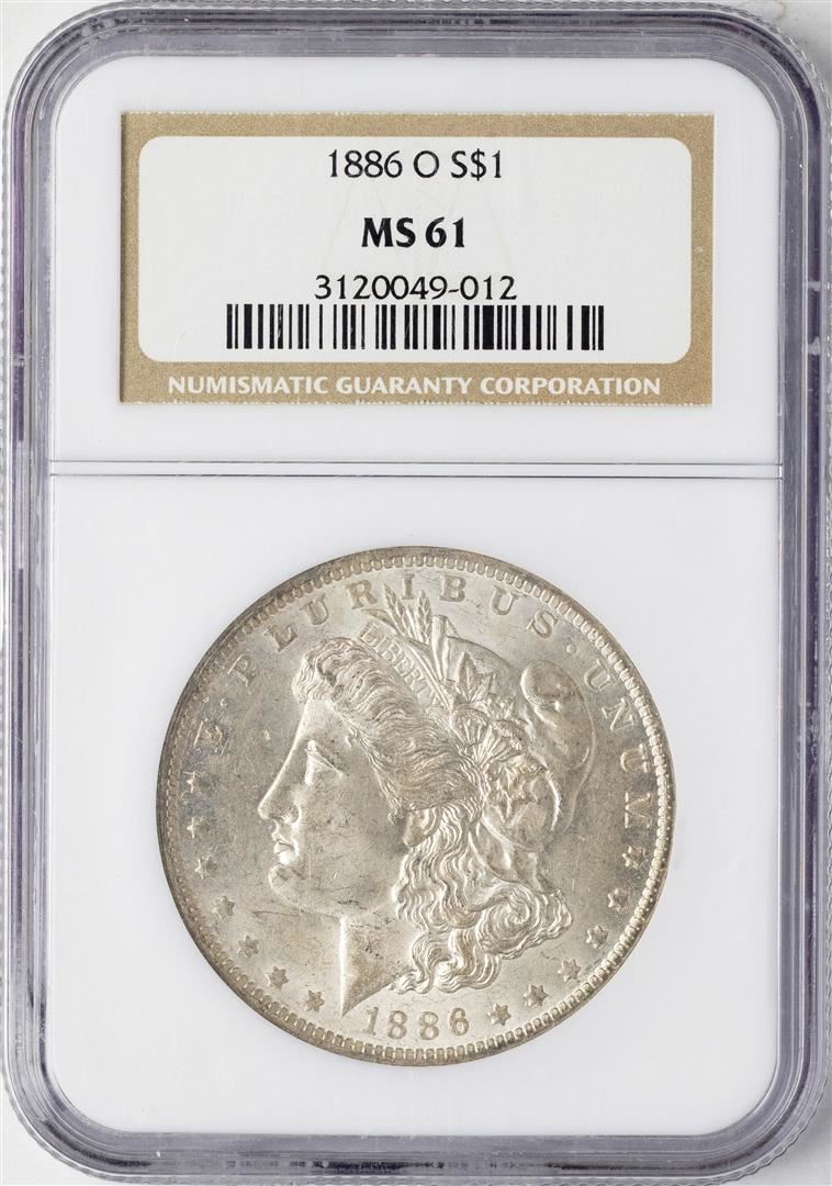 1886-O $1 Morgan Silver Dollar Coin NGC MS61