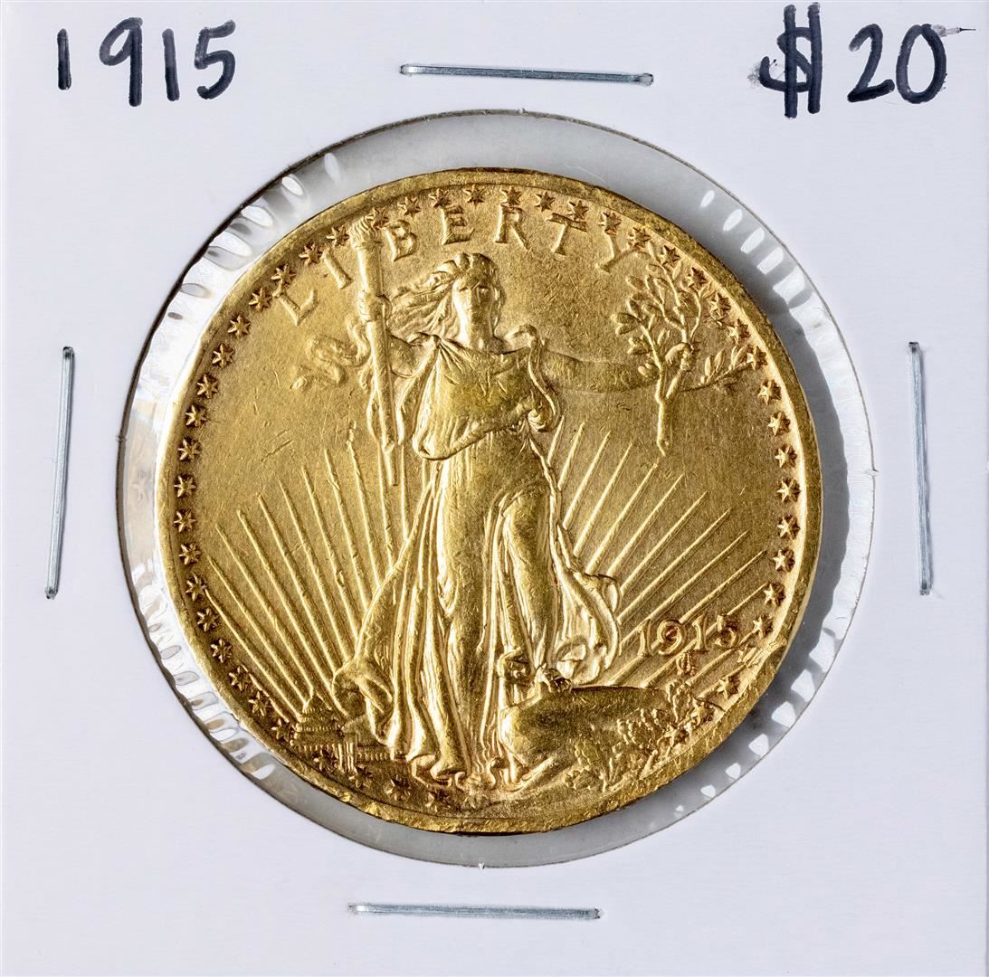 1915 $20 St. Gaudens Double Eagle Gold Coin