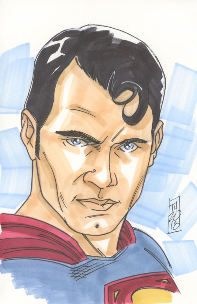 Tom Hodges - Superman - Henry Cavill - DC Comics Signed ORIGINAL 5.5" x ...