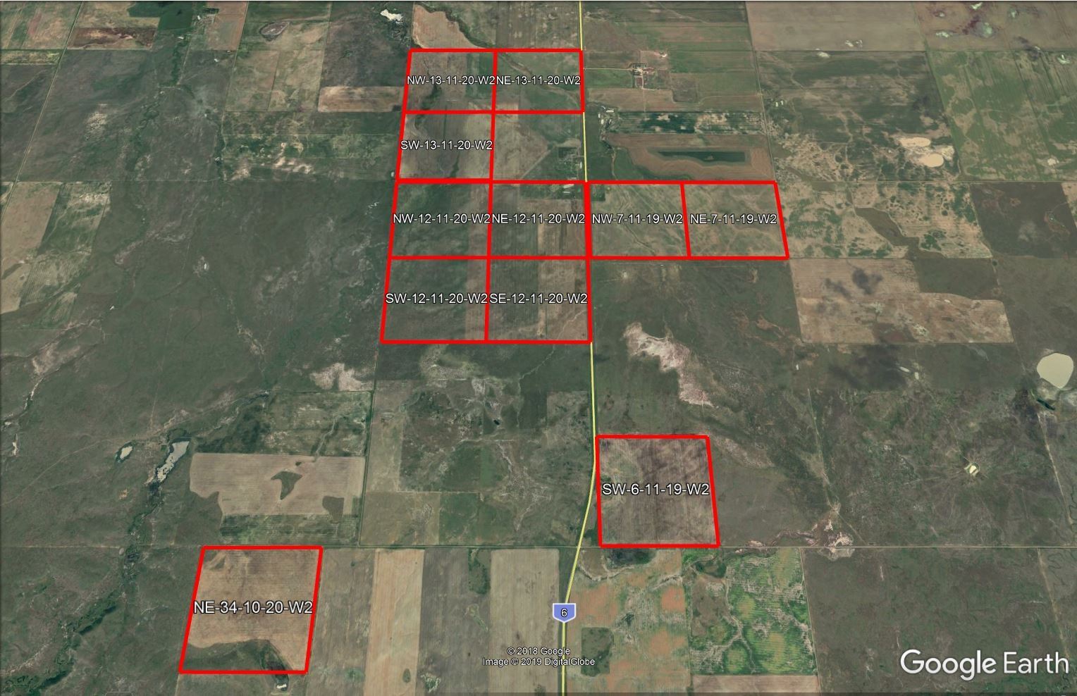 Surface Parcel #107450524 NW Sec 13 Twp 11 Rge 20 W 2 - 160 Acres