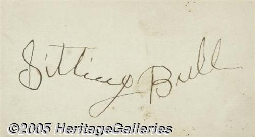 Sioux Indian Chief Sitting Bull Signature Crisply