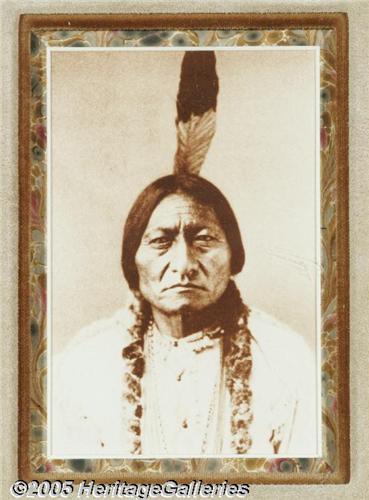 Sioux Indian Chief Sitting Bull Signature Crisply