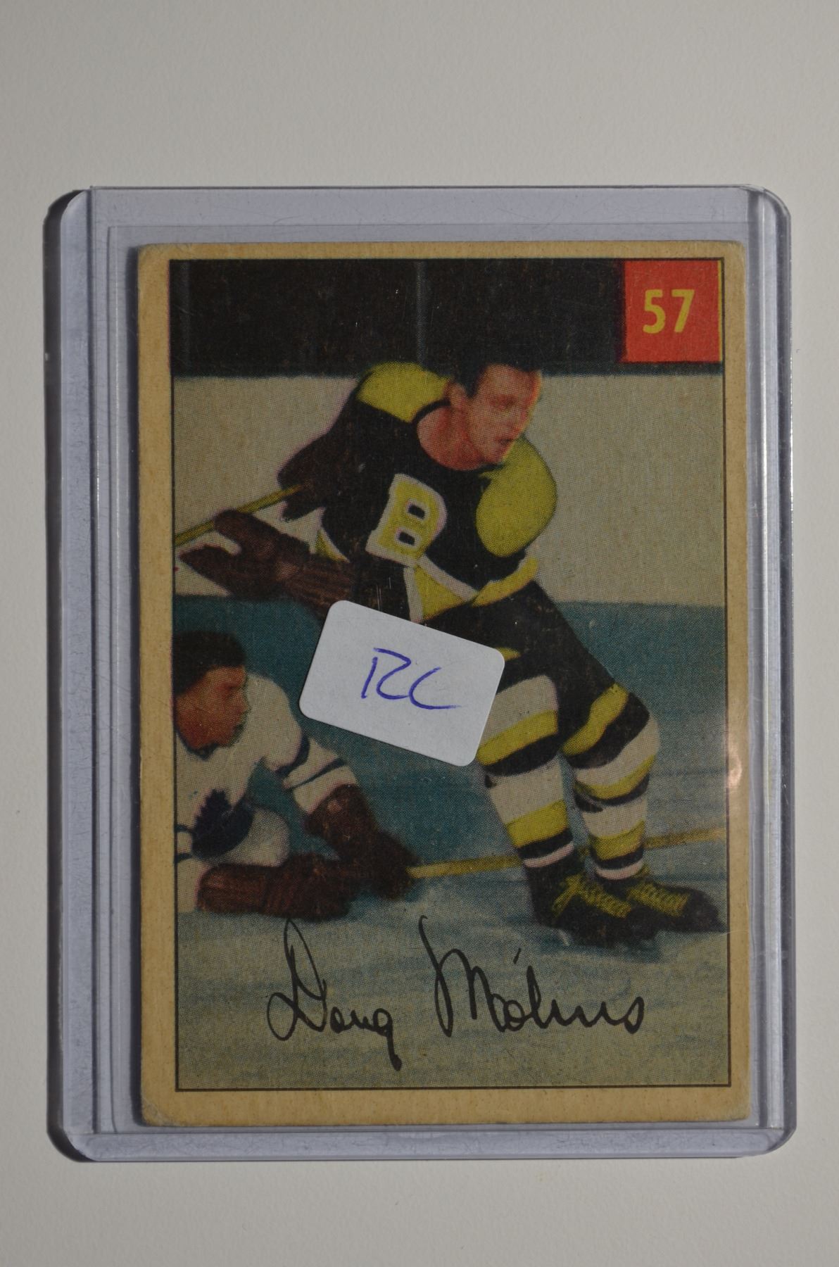 1954-55 Parkhurst #57 Doug Mohns RC