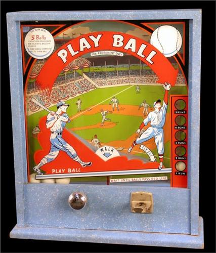 1950's Playball Baseball Ping Pong Ball Game