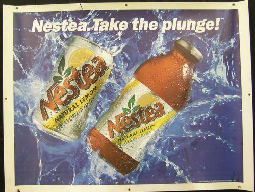 Large" Nestea Take the Plunge" Plastic Poster
