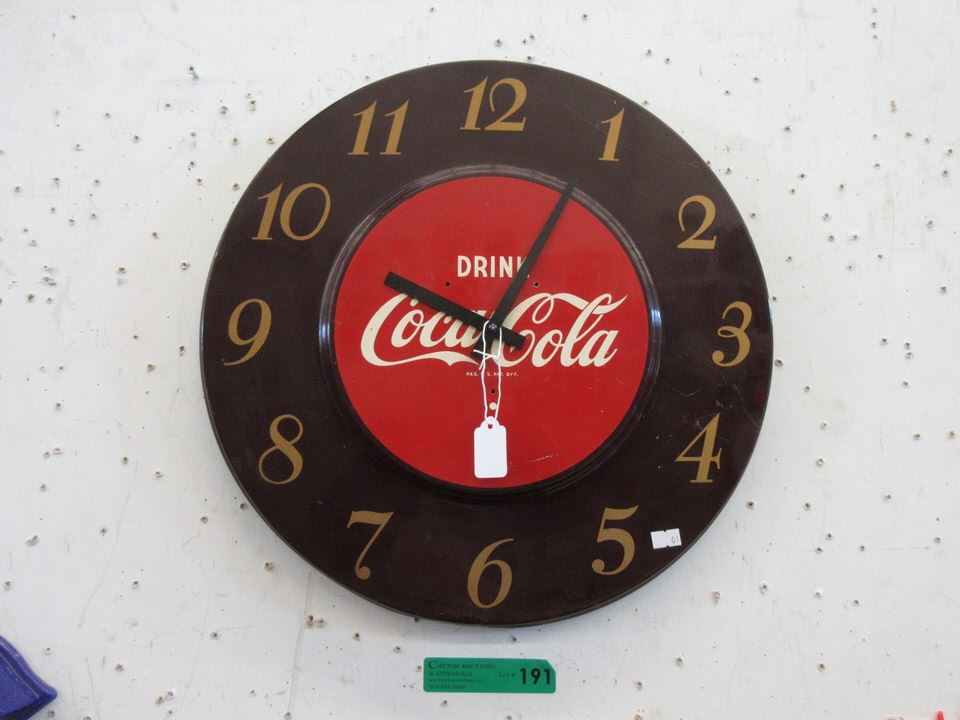 1950's Metal Coca-Cola 18" Wall Clock