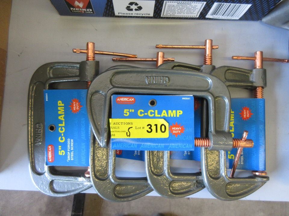 5 New 5 Inch C Clamps