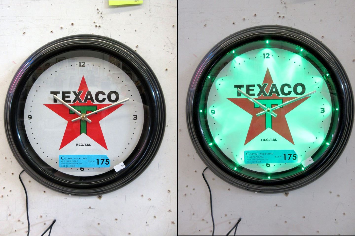 14" Electric Neon Texaco Clock