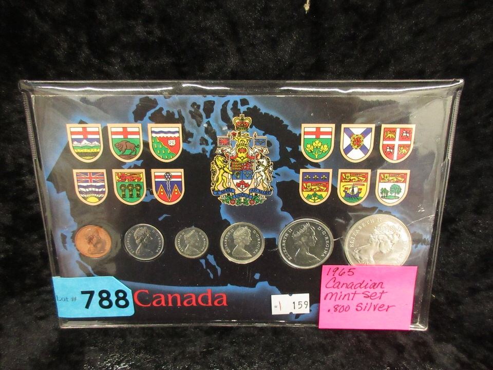 1965 Canadian Mint Coin Set with Silver Dollar