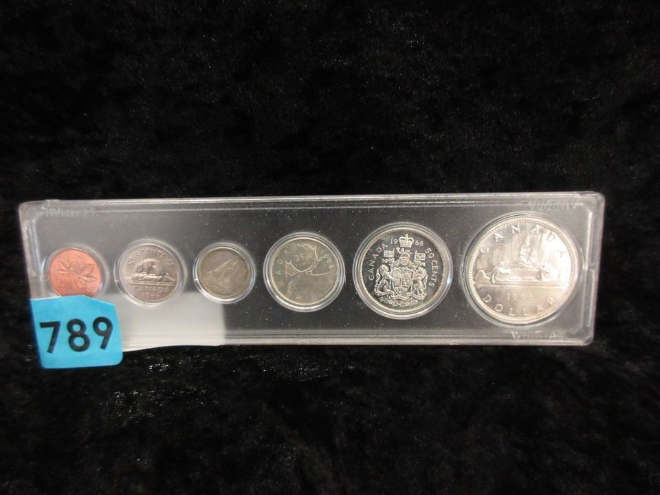 1966 Canadian Coin Set with .800 Silver Dollar