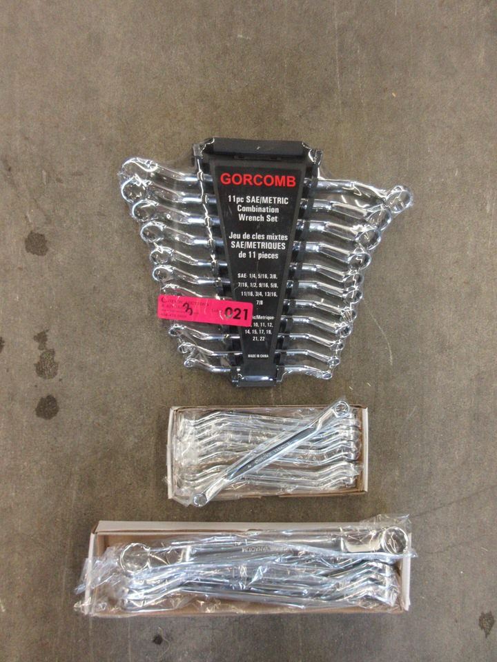 3 Offset Wrench Sets - Standard & Metric
