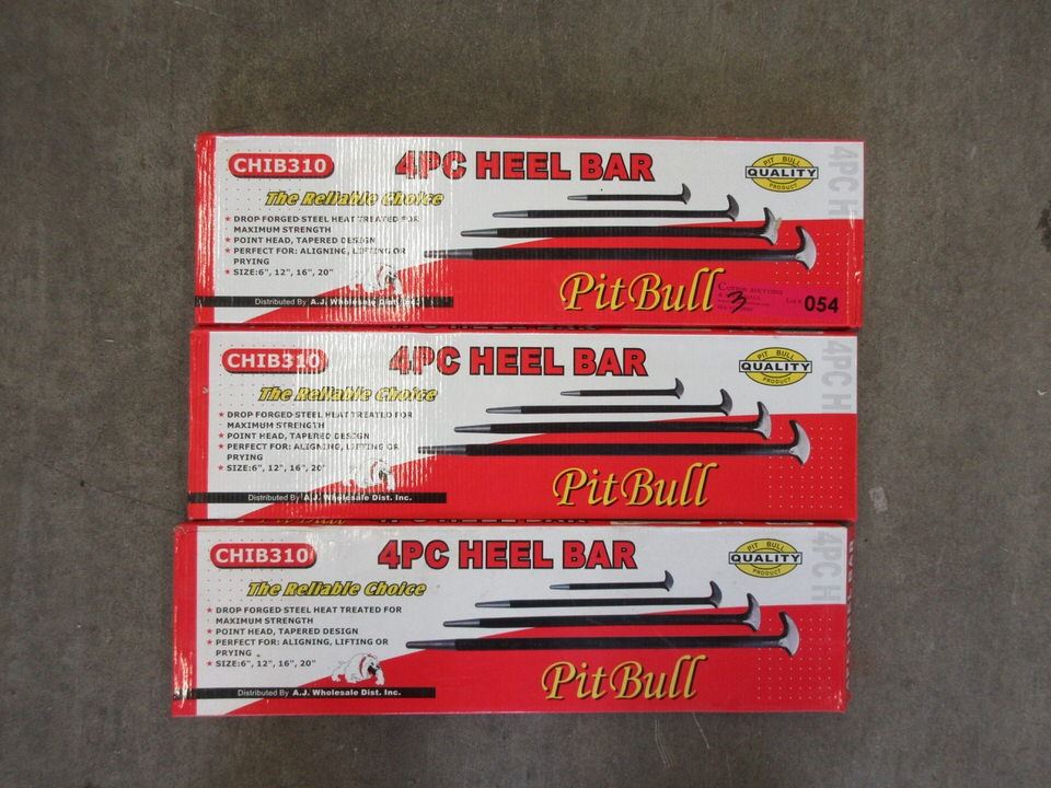 3 New Pit Bull 4 Piece Heel Bar Sets