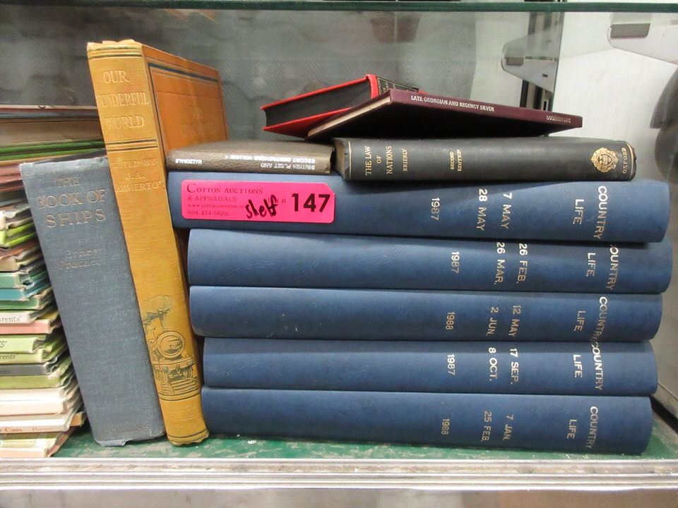 Shelf Lot Of Vintage Hardcover Books