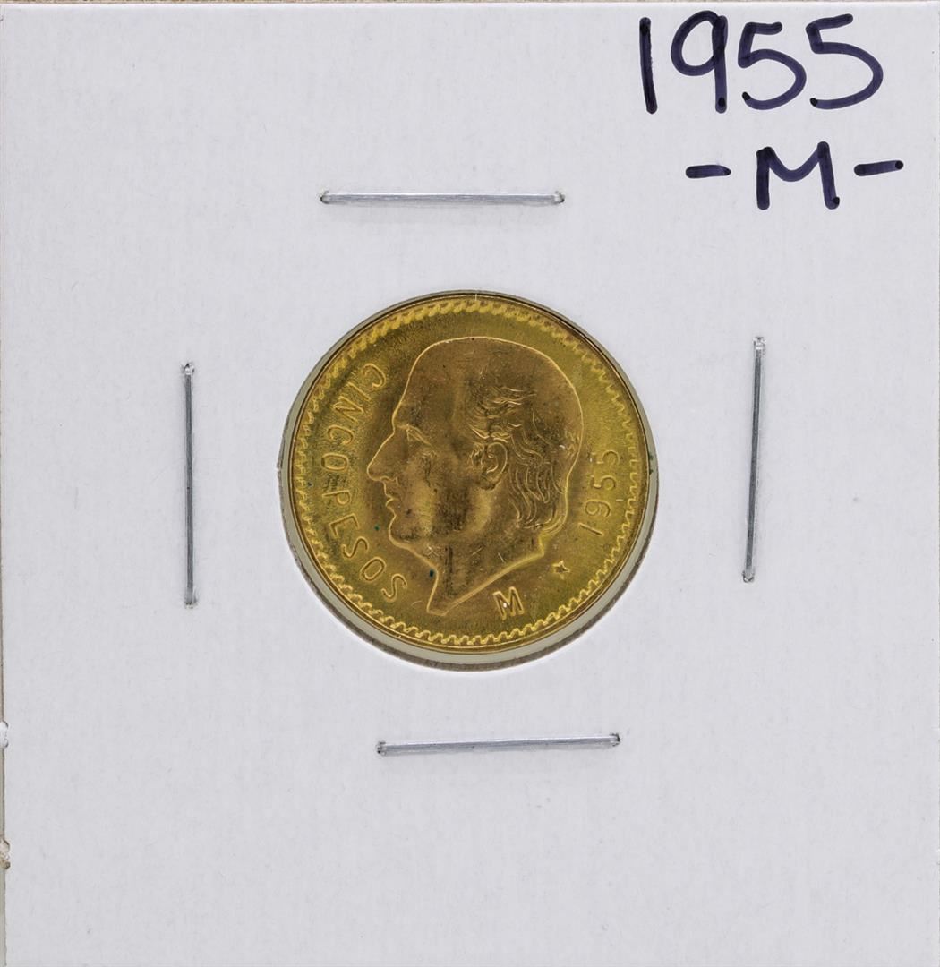 1955 Cinco Pesos Gold Coin 1955 Cinco Pesos Gold Coin