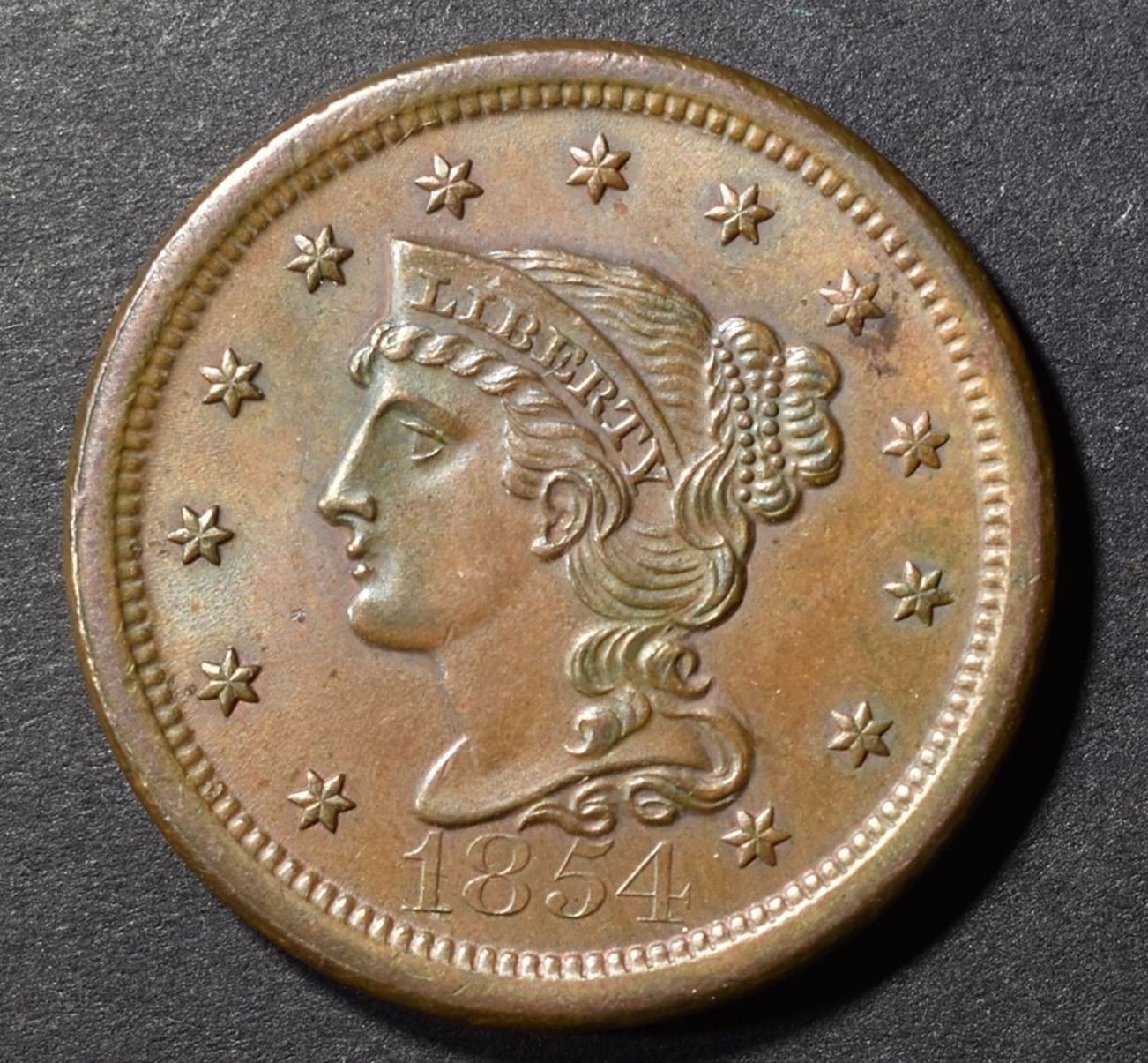 1854 LARGE CENT, AU