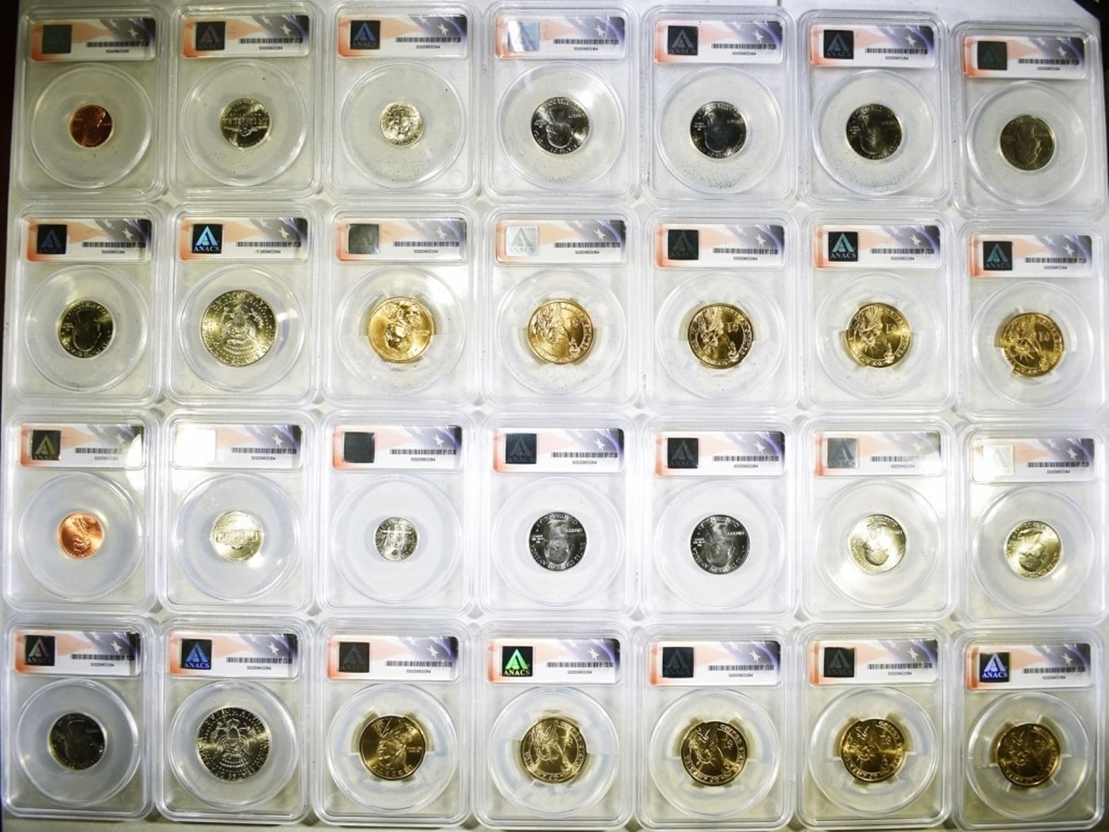 2010-P&D 28-COIN SATIN FINISH SET ANACS-SP69