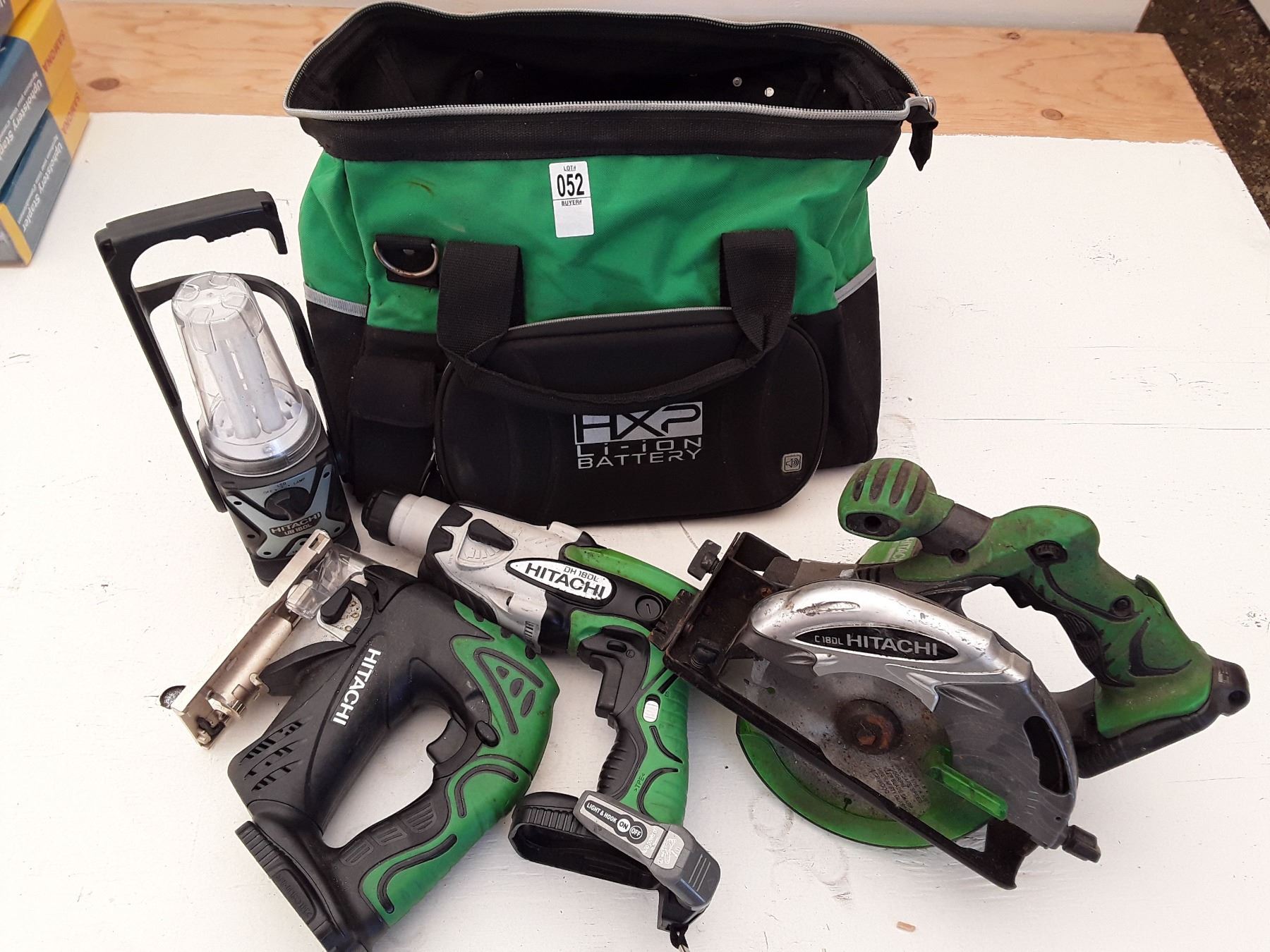 Hitachi Cordless Tool Kit w/Case, Skill Saw, Hammer Drill, Jigsaw, and ...
