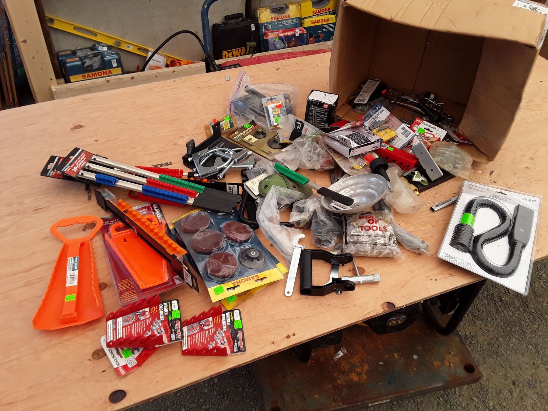 Box of Misc Shop Tools and More