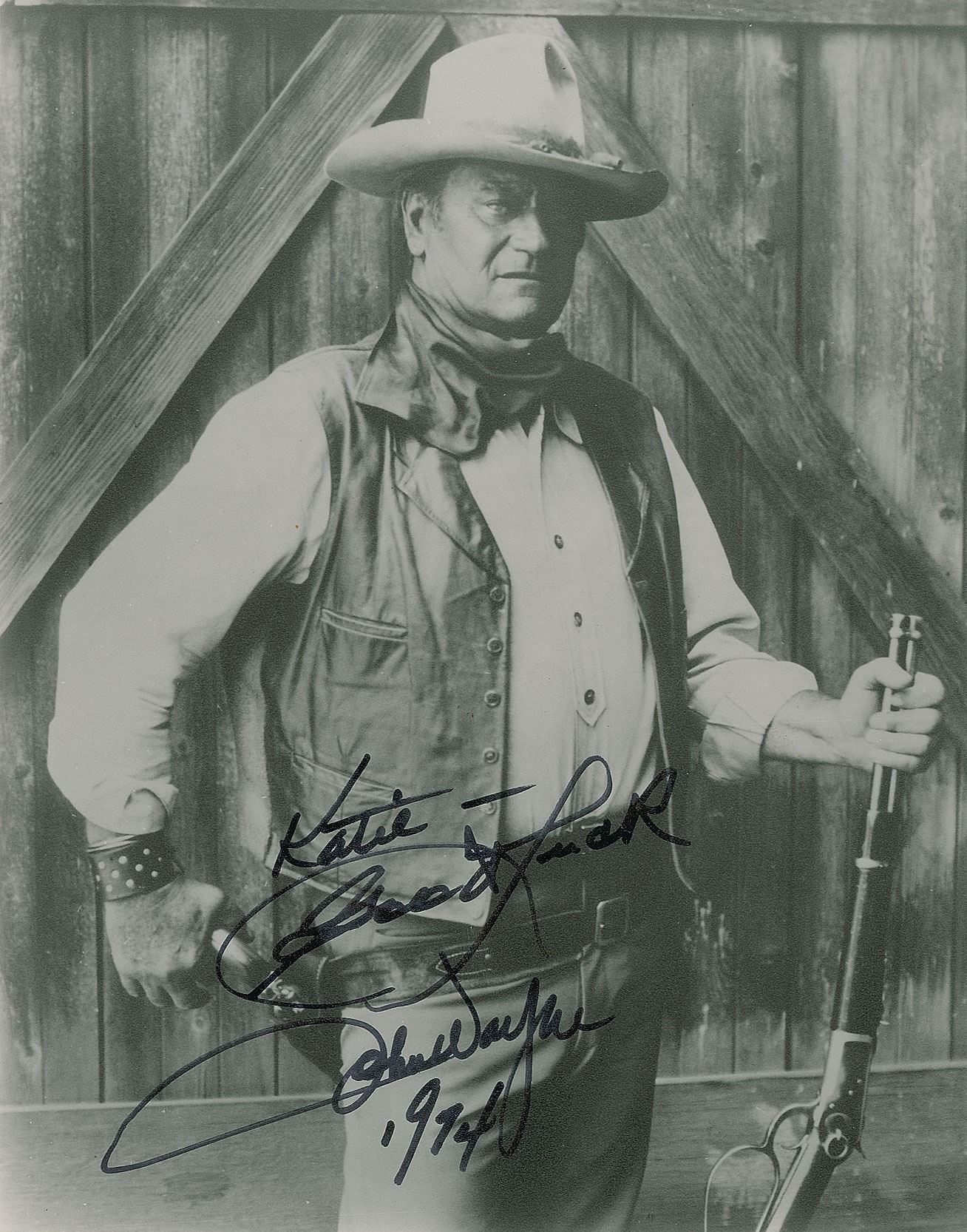 John Wayne Signed Photograph