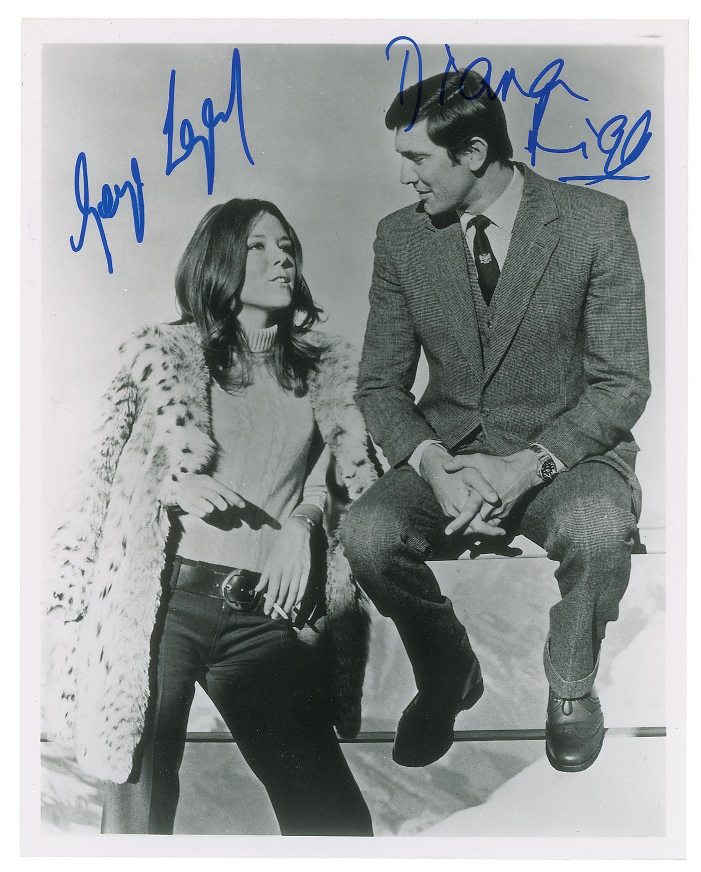 James Bond: Diana Rigg and George Lazenby Signed Photograph