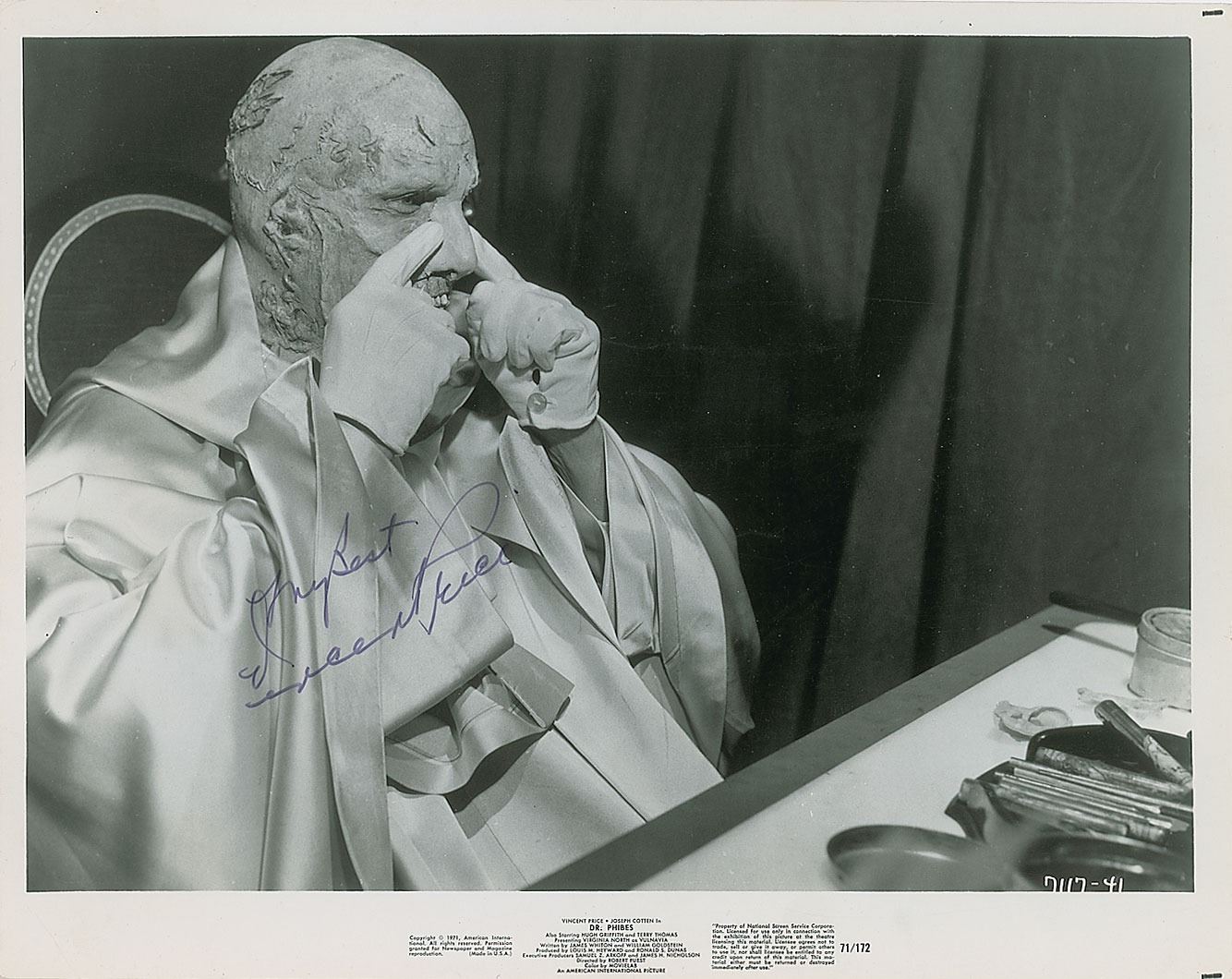 Vincent Price Signed Photograph