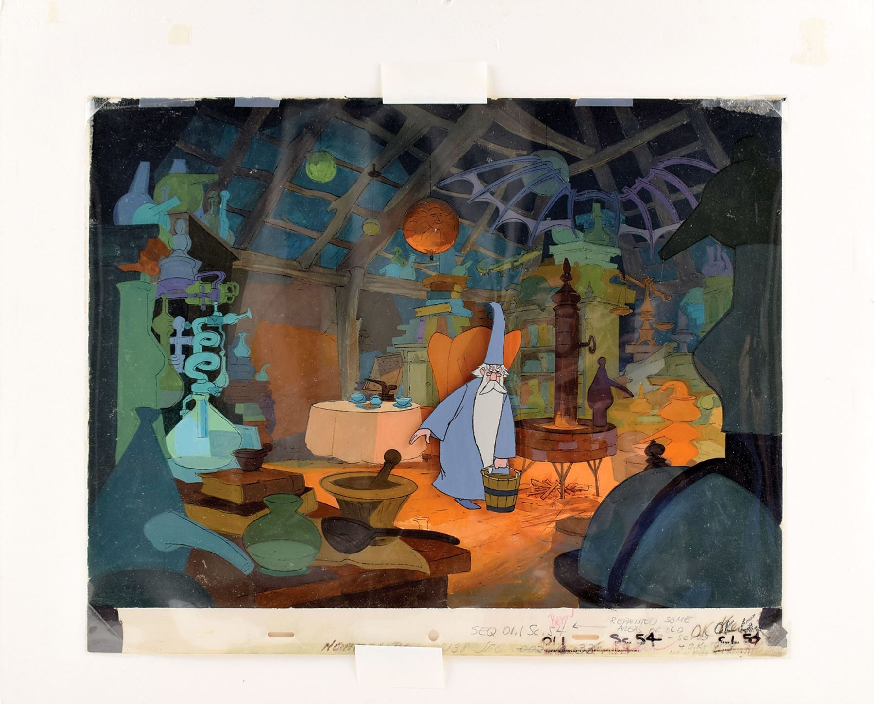 Merlin production key master background set-up from The Sword in the Stone