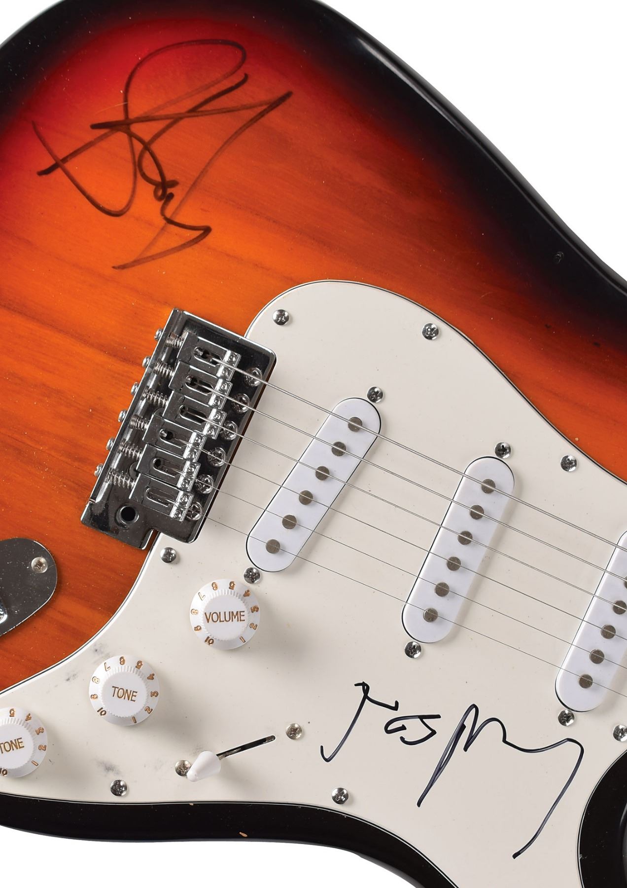 Aerosmith: Tyler and Perry Signed Guitar