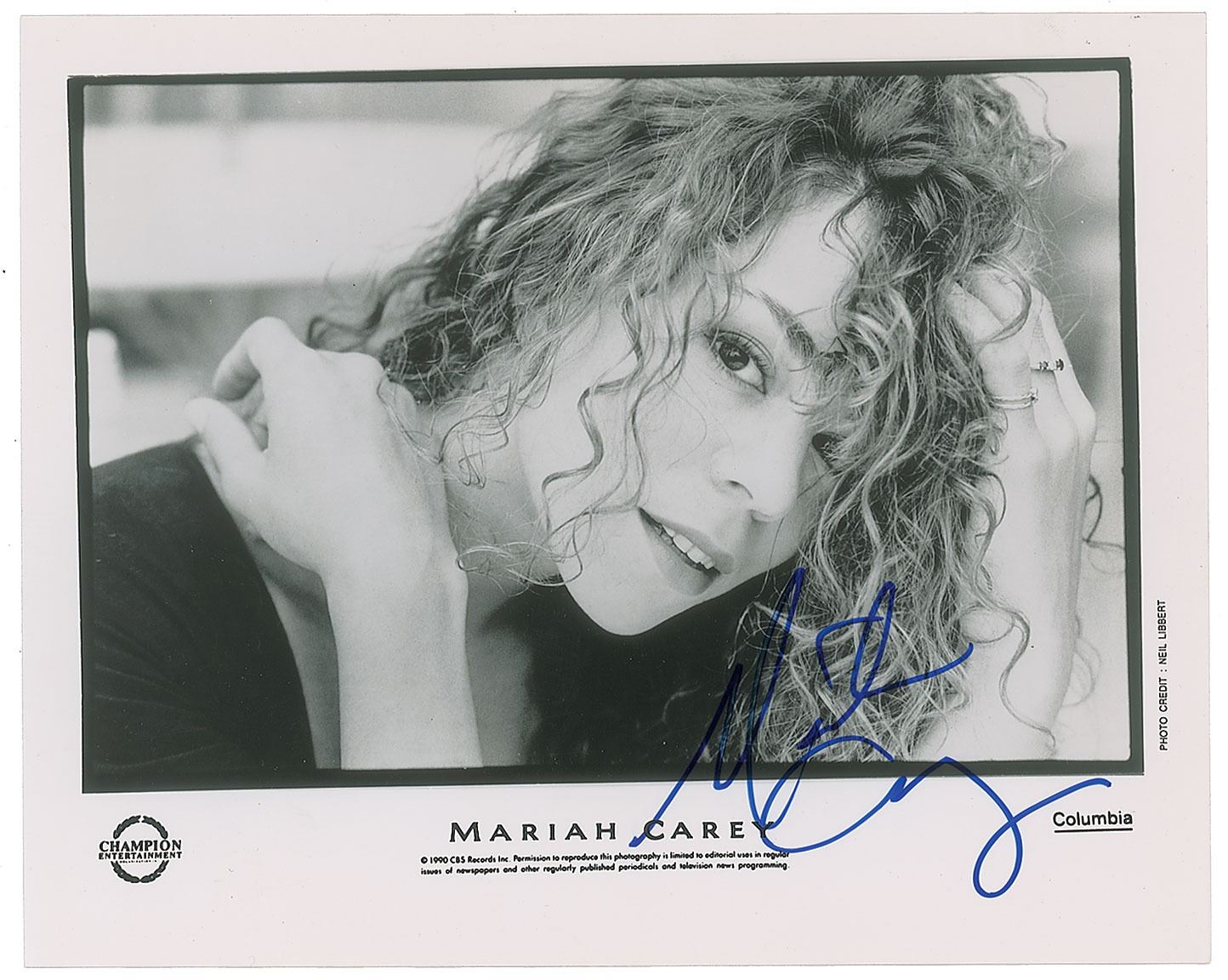 Mariah Carey Signed Photograph
