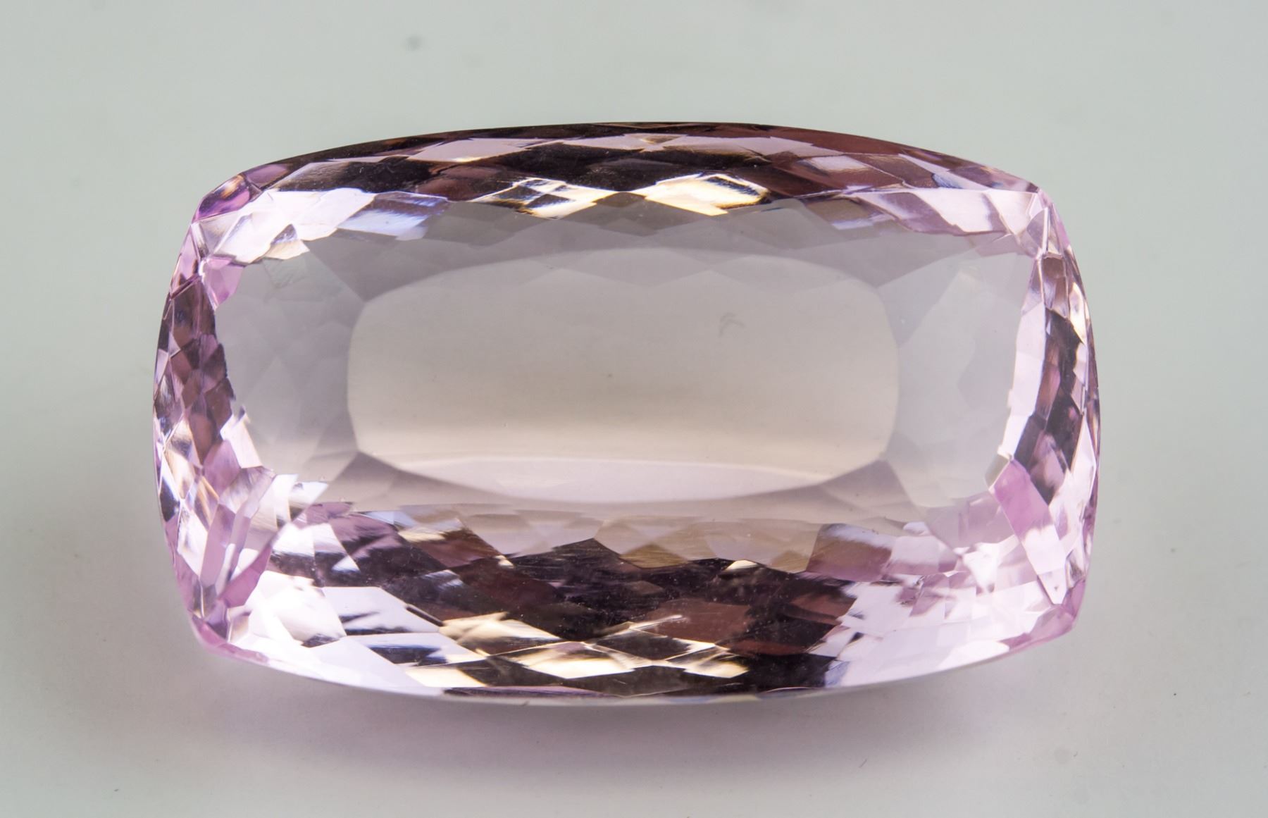 147.9 Ct Pink Cushion Cut Amethyst Certificate