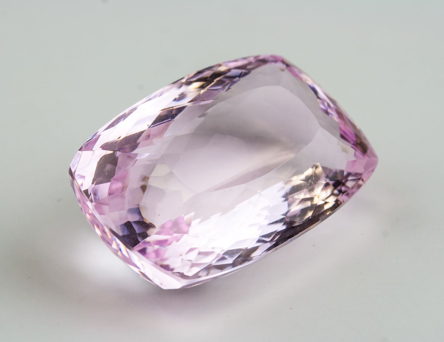 147.9 Ct Pink Cushion Cut Amethyst Certificate