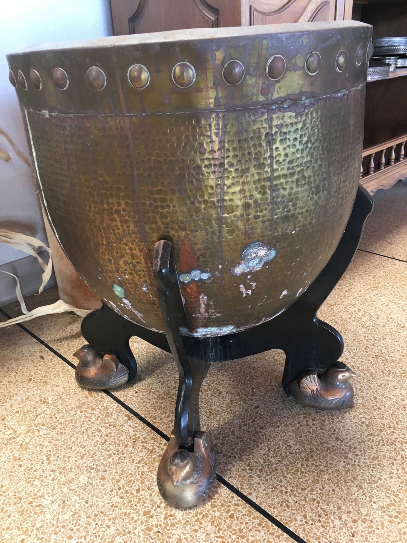 Vintage Asian Brass Pot