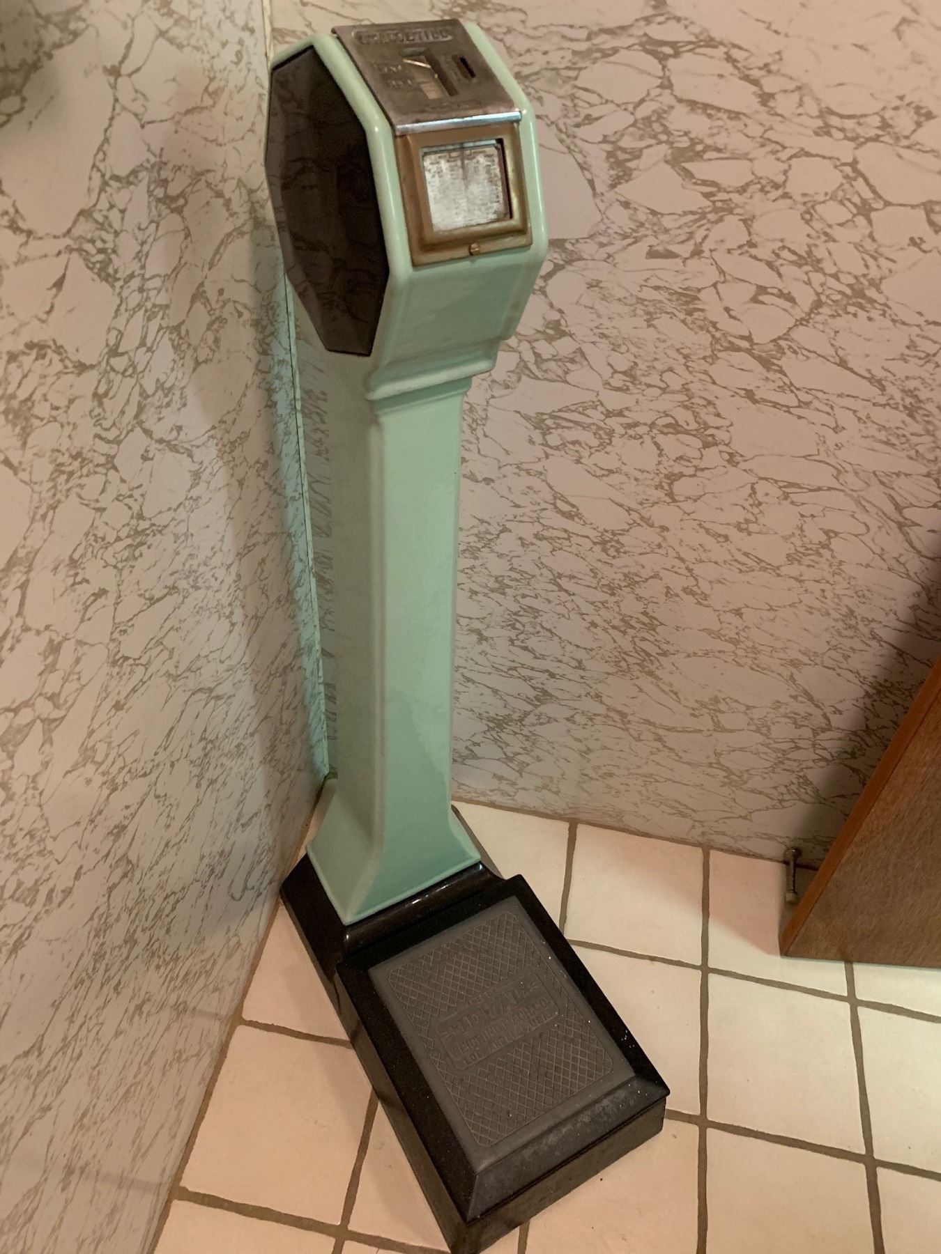 Vintage Coin Operated Stand Still Scale