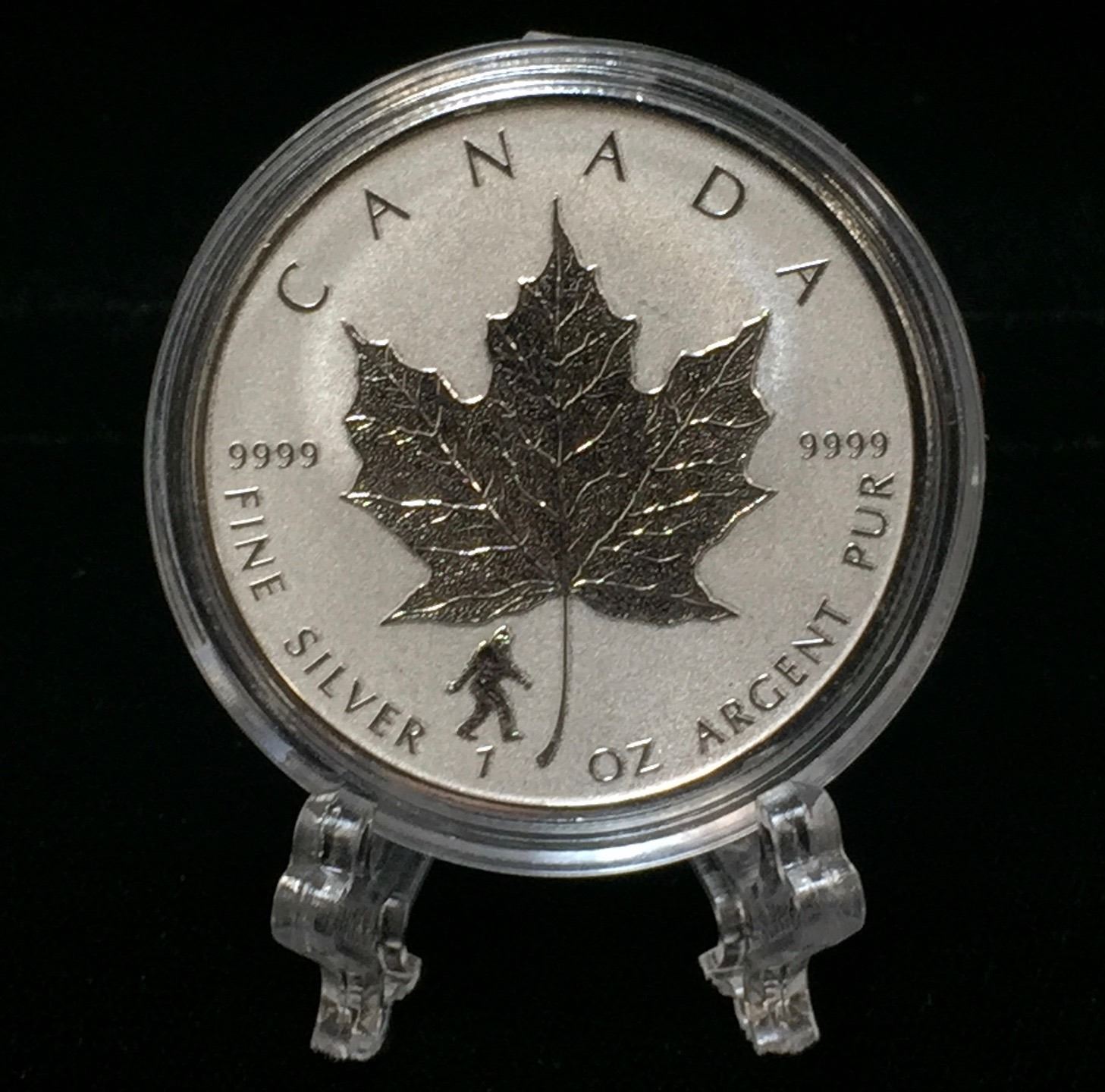 2016 1oz Canada Bigfoot Privy Reverse Proof Silver Coin