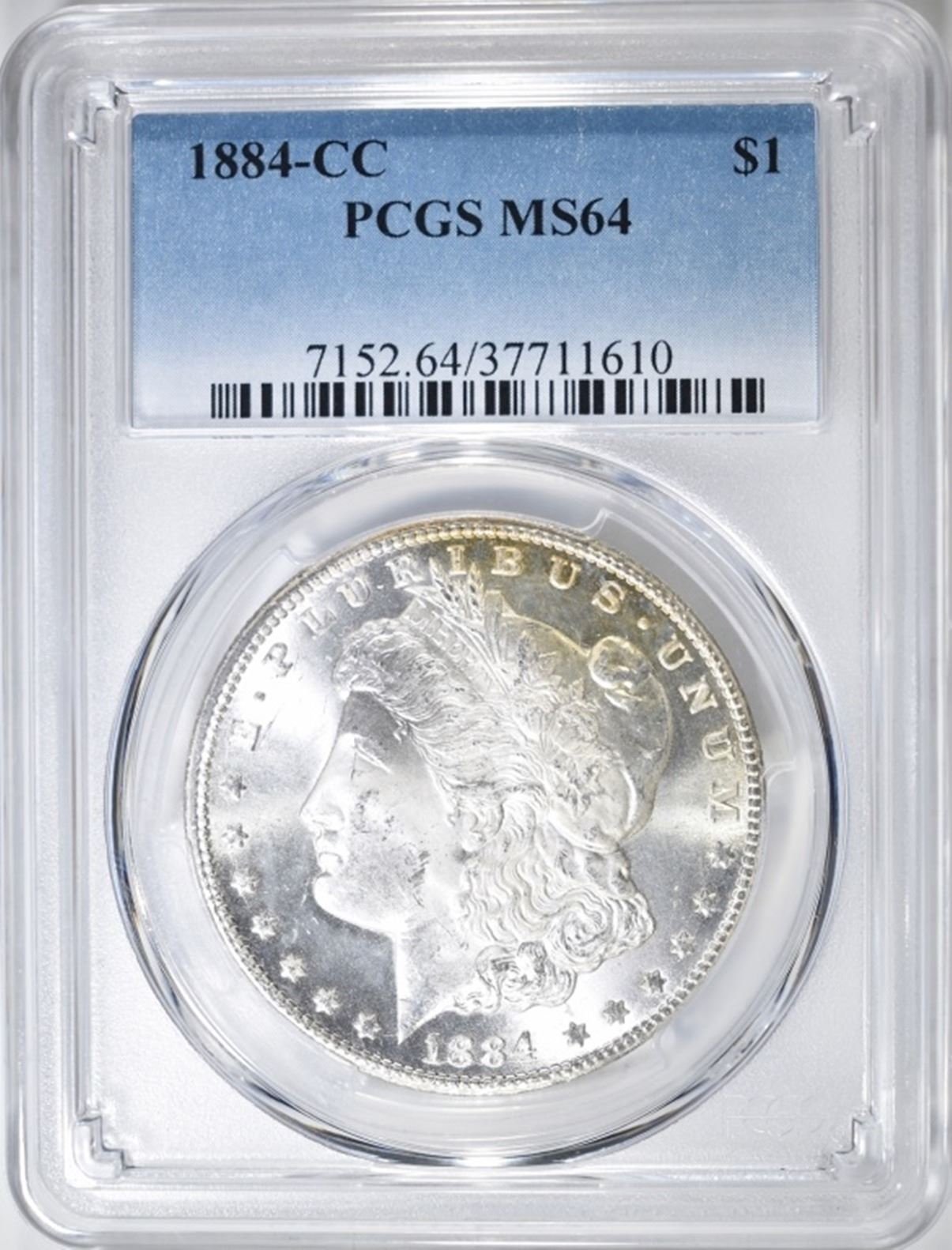 1884-CC MORGAN DOLLAR PCGS MS-64