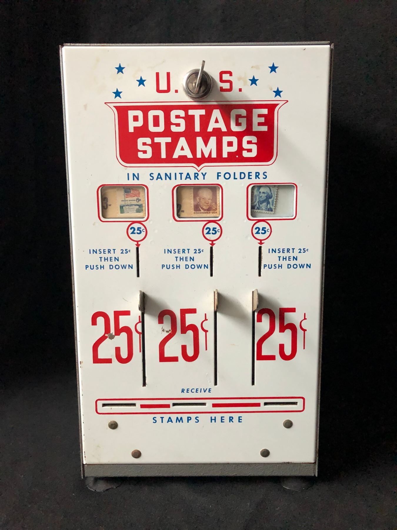 VINTAGE U.S POSTAGE STAMP VENDING MACHINE