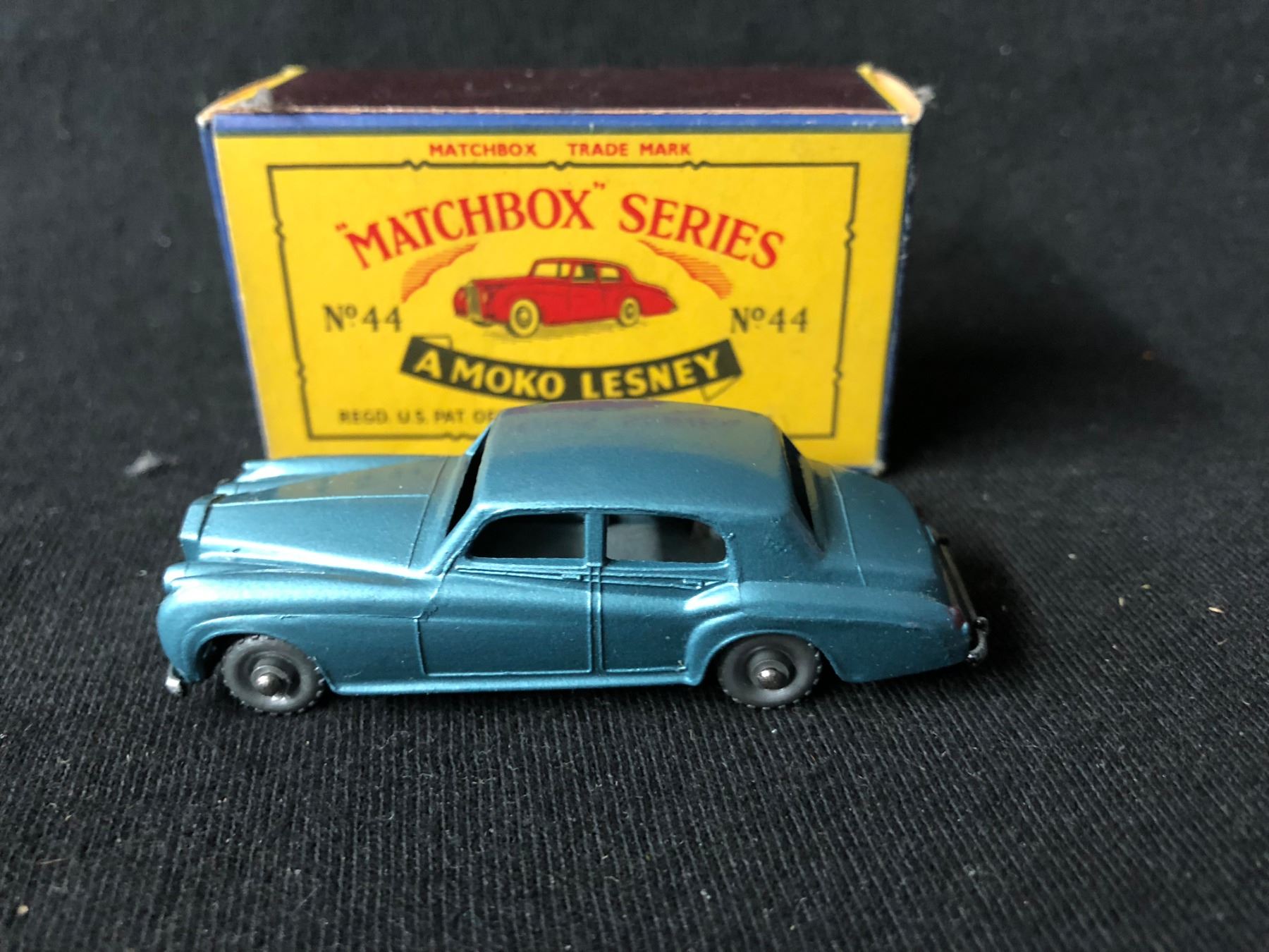 Vintage Lesney Moko Matchbox #44 Rolls Royce Silver Cloud Metal Wheels ...