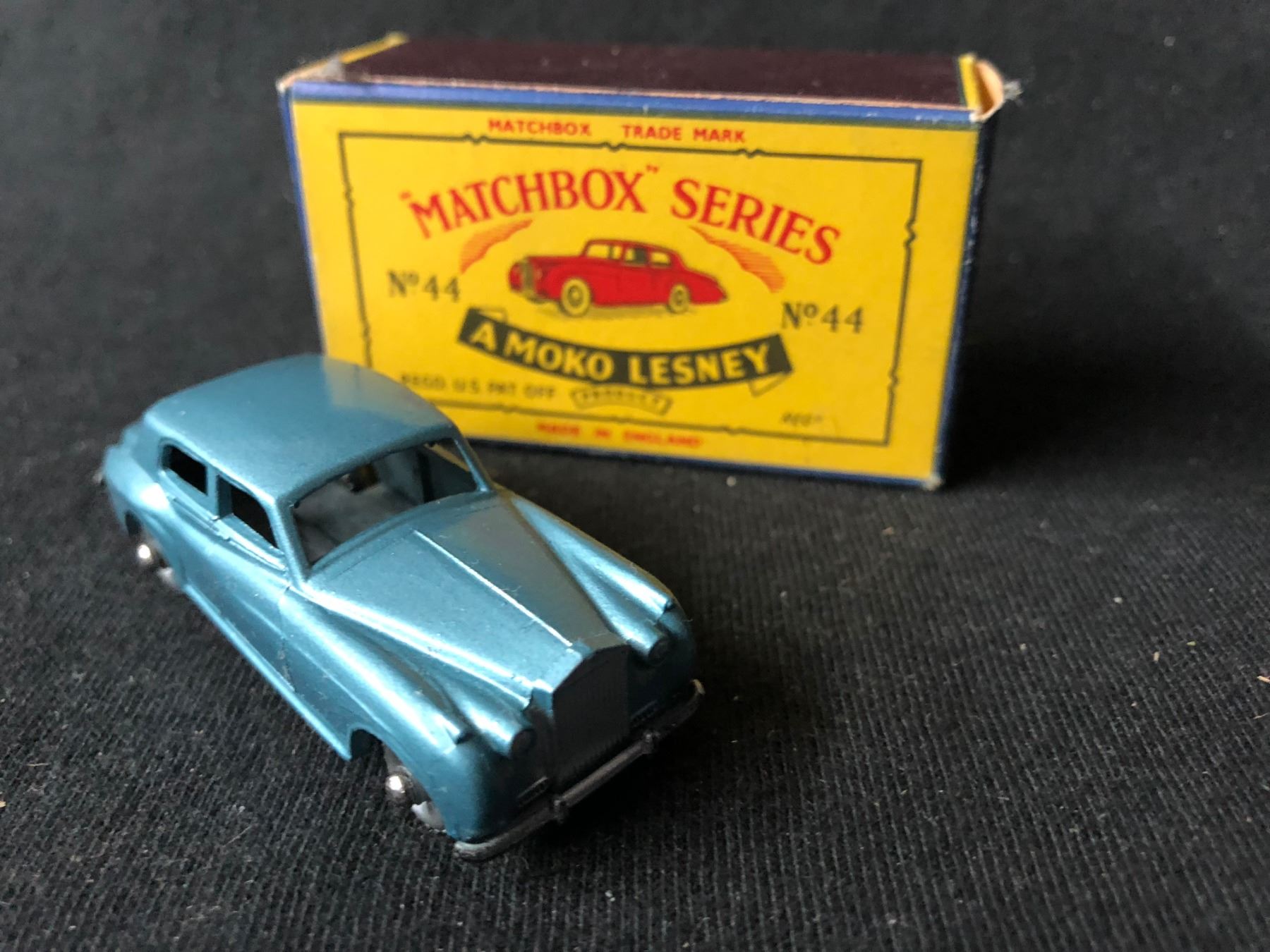 Vintage Lesney Moko Matchbox #44 Rolls Royce Silver Cloud Metal Wheels ...