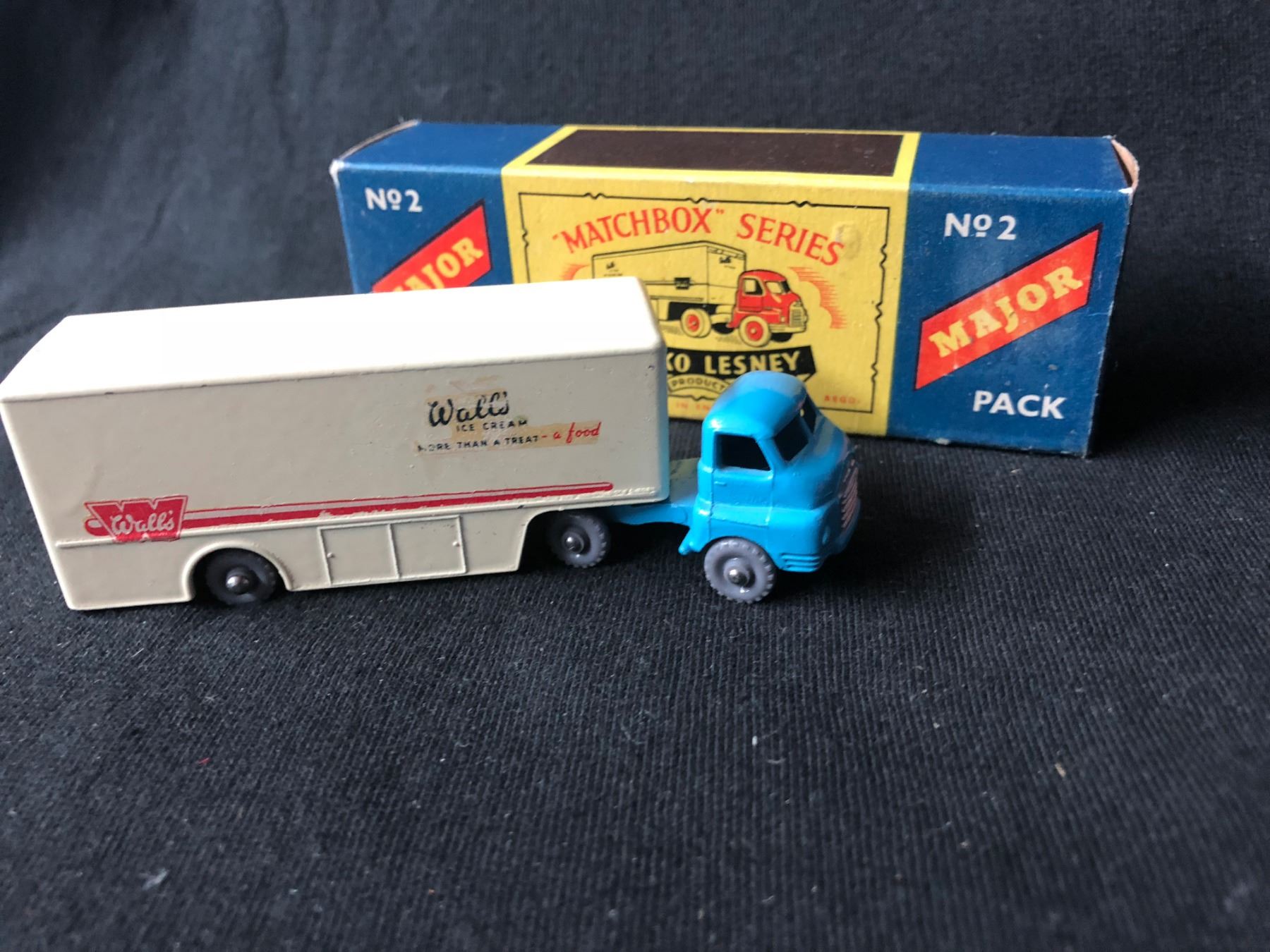 Matchbox Lesney Major Pack #2 Bedford Truck+Trailer - Halls Ice Cream
