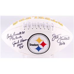 Andy Russell, Jack Ham, Jack Lambert Signed Pittsburgh Steelers Logo ...